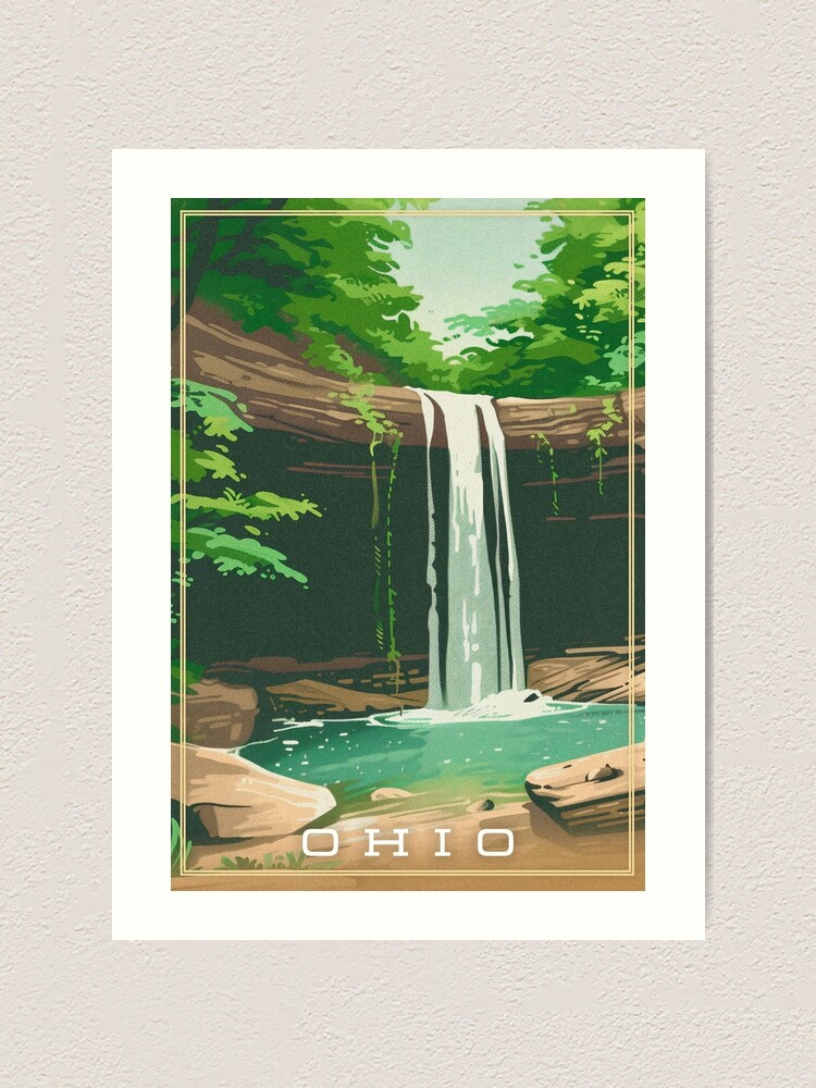 "Ohio Ash Cave at Hocking Hills" Art Print for Sale by Lonemoth | Redbubble
