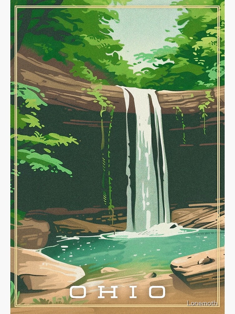 "Ohio Ash Cave at Hocking Hills" Art Print for Sale by Lonemoth | Redbubble