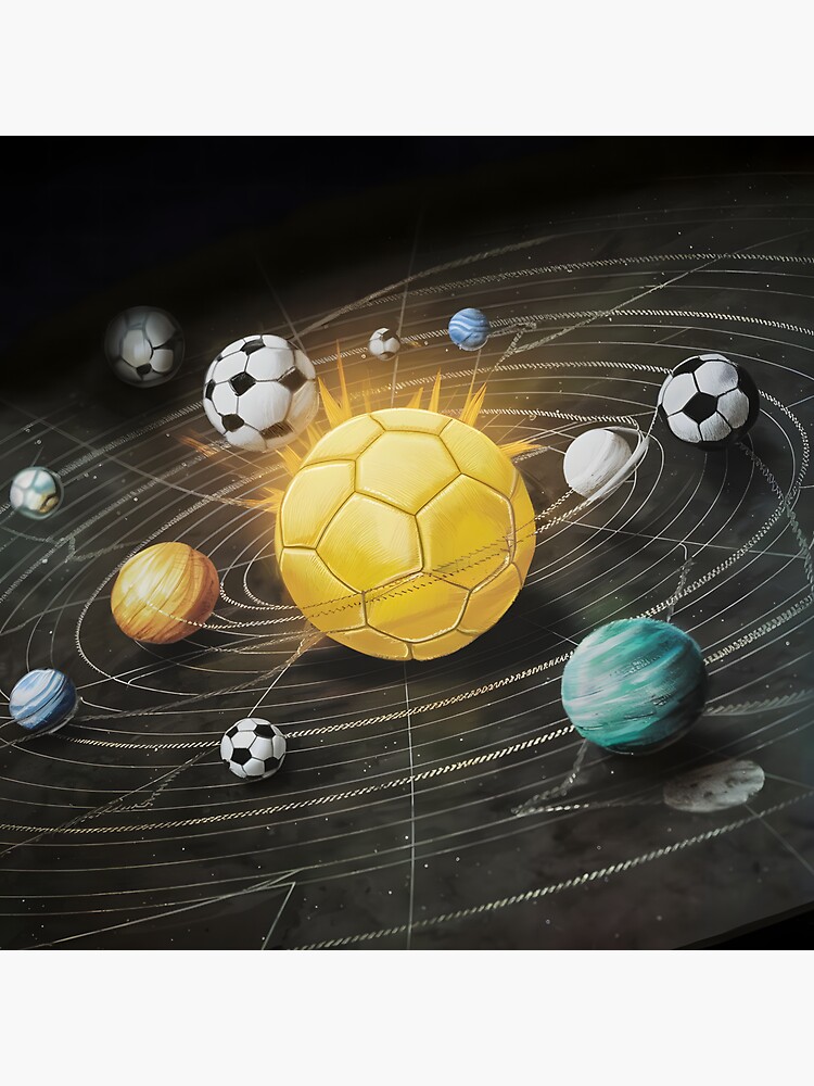 "Soccer solar system" Sticker for Sale by klyykaa9 | Redbubble