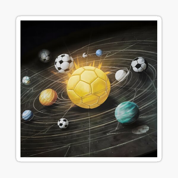 "Soccer solar system" Sticker for Sale by klyykaa9 | Redbubble