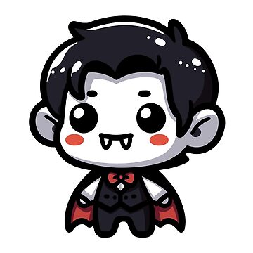 "Chibi Kawaii Vampire" Sticker for Sale by TillysCuteCanva | Redbubble