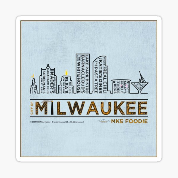 "MKE Foodie City Skyline • Milwaukee, WI" Sticker for Sale by SteffieLK ...