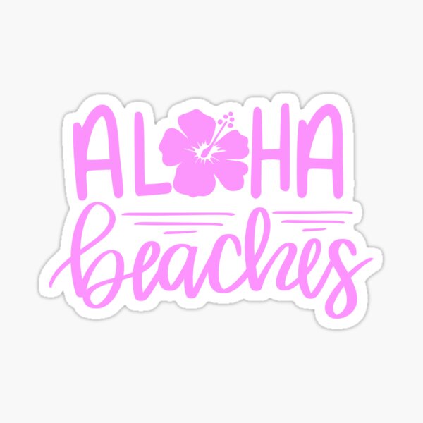 "Summer Designs, Aloha Beaches" Sticker for Sale by mac64gallery ...