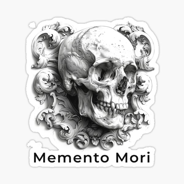 "Momento Mori" Sticker for Sale by Impostrich | Redbubble