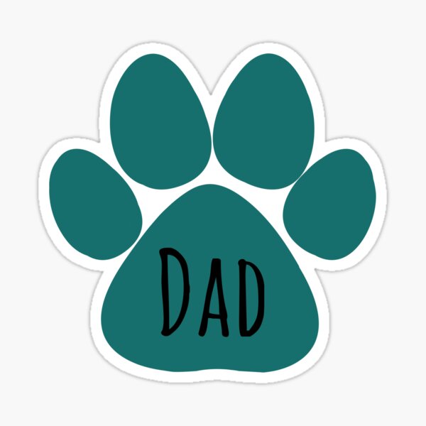 "Dad Paw Print" Sticker for Sale by ThePawfice | Redbubble