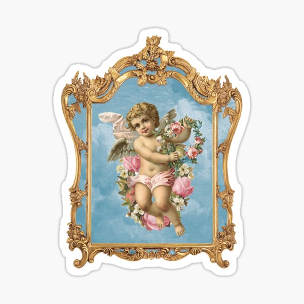 "Vintage Baby Angel " Sticker for Sale by JR-98 | Redbubble