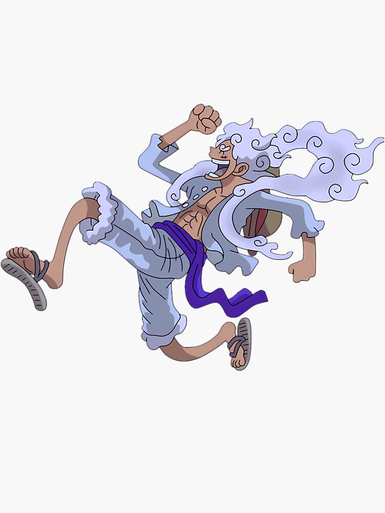" Gear 5 Luffy Gear- 5Th Gear Luffy" Sticker for Sale by Armandourazik ...