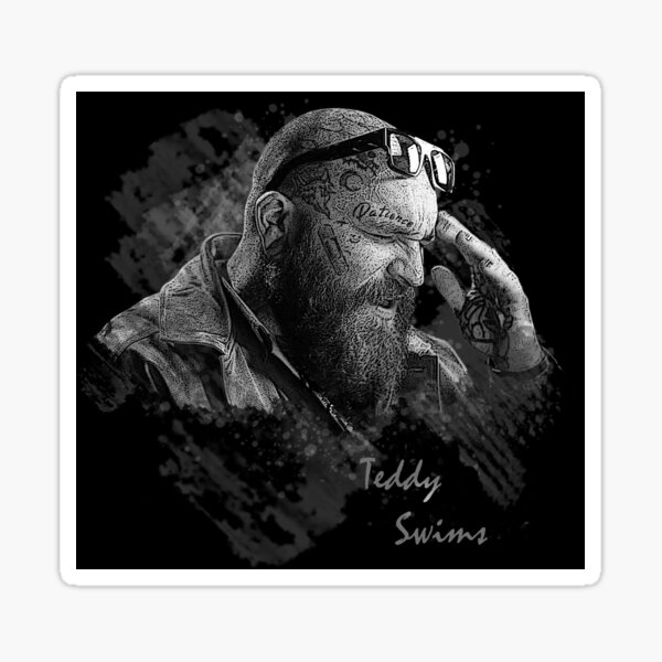 "Teddy Swims 'I Lose Control' American Singer/Songwriter" Sticker for ...