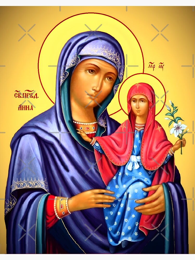 "Holy Righteous Anna, mother of the Virgin Mary, Orthodox icon ...