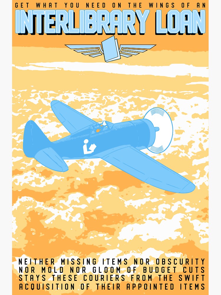 "Library Interlibrary Loan Poster" Sticker by alexp01 | Redbubble
