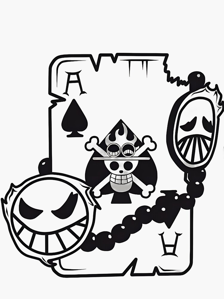 "one piece ace" Sticker by SrZero | Redbubble