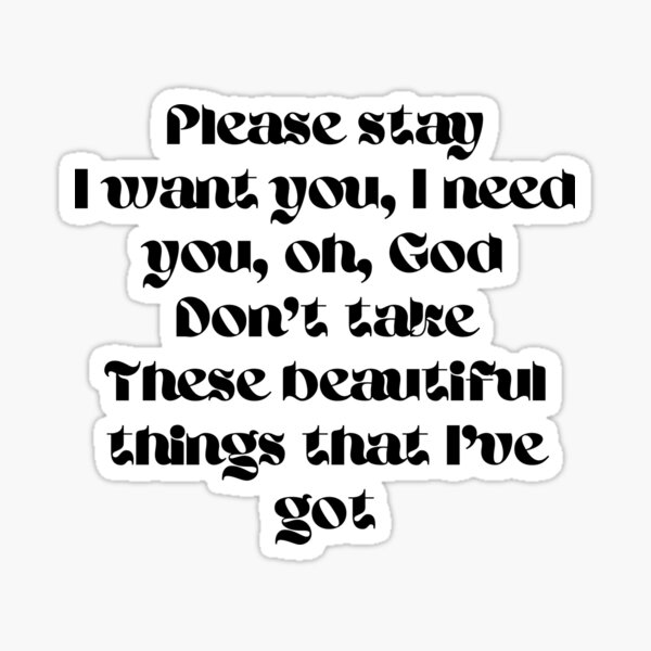 "Beautiful Things Benson Boone" Sticker for Sale by karastratton ...