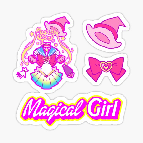 "Magical Girl" Sticker for Sale by VictorFaretina | Redbubble