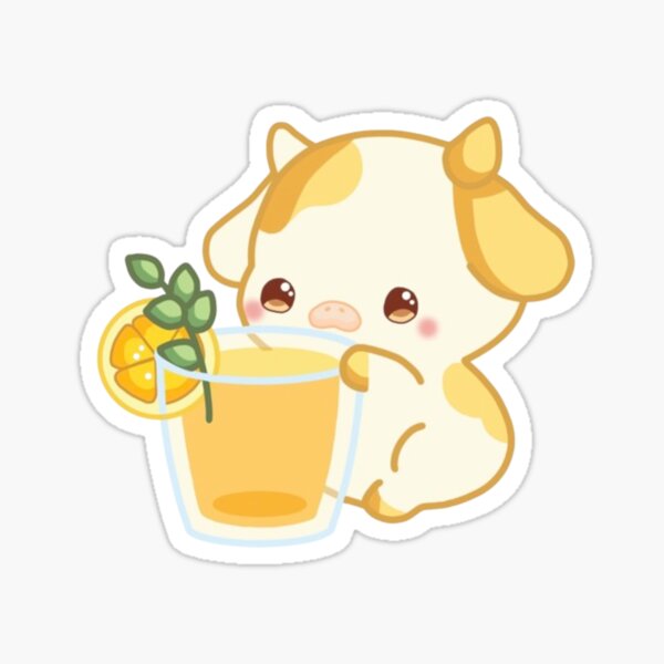 "Kawaii Lemon Cow" Sticker for Sale by jennysselling | Redbubble