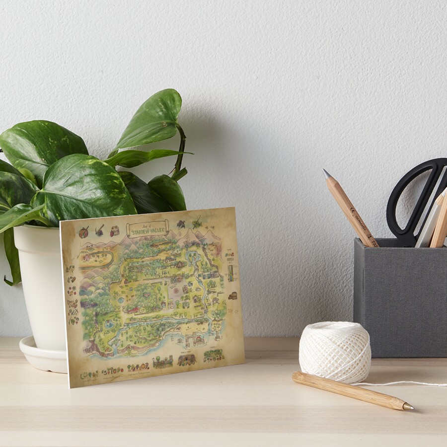 "Stardew Valley Map" Poster for Sale by Samsar | Redbubble