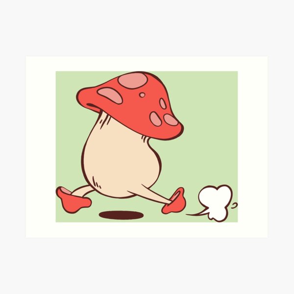 "Running mushroom! | Dungeon Meshi | Dunmesh" Art Print for Sale by ...