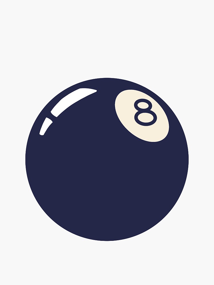 "Blue 8 Ball Pool" Sticker for Sale by froggylily | Redbubble