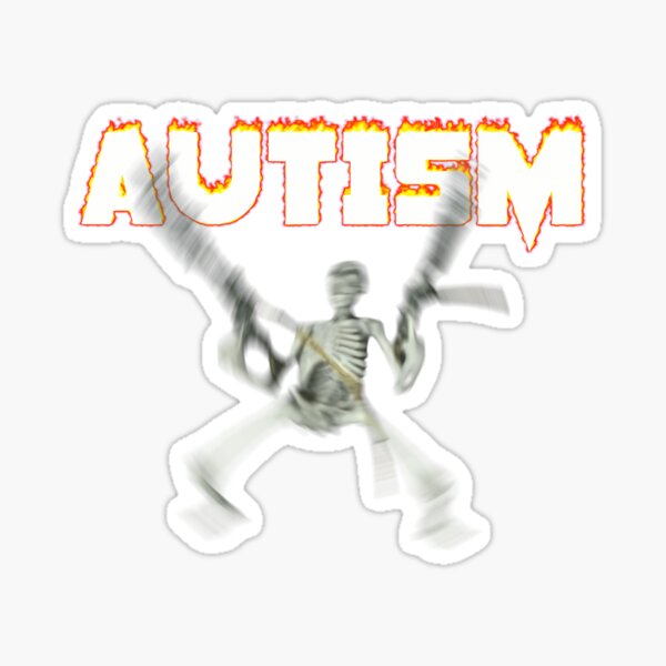 "Autism Skeleton Meme" Sticker for Sale by Christailback | Redbubble