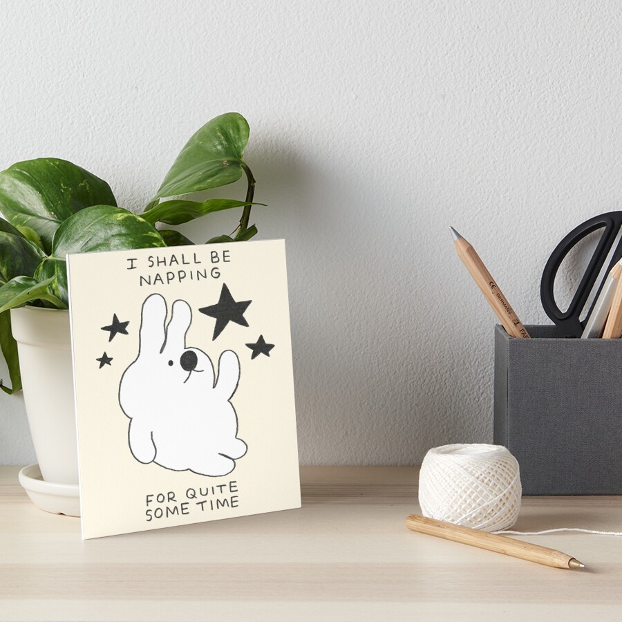 "I SHALL BE NAPPING FOR QUITE SOME TIME" Sticker for Sale by mothcub ...