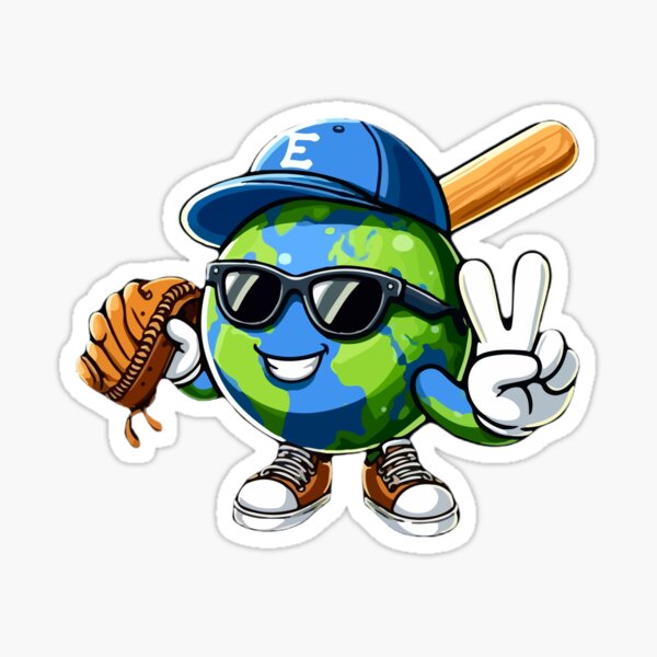 "Earth playing baseball Earth Day 2024" Sticker for Sale by QUOTABLE ...