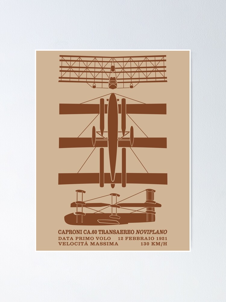 "Caproni Ca.60 Transaereo Noviplano Italian Flying Boat Infographic ...