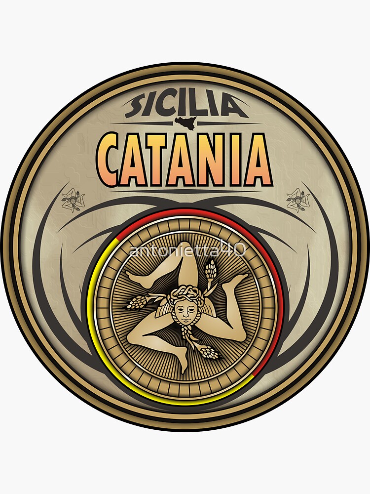 "Catania Sicilia Sicily trinacria symbol" Sticker for Sale by ...