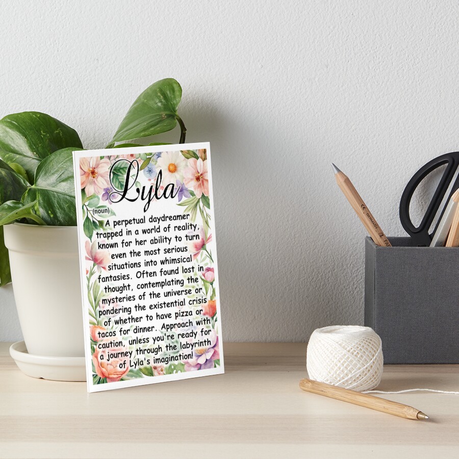 "Lyla name" Poster for Sale by vitbich | Redbubble