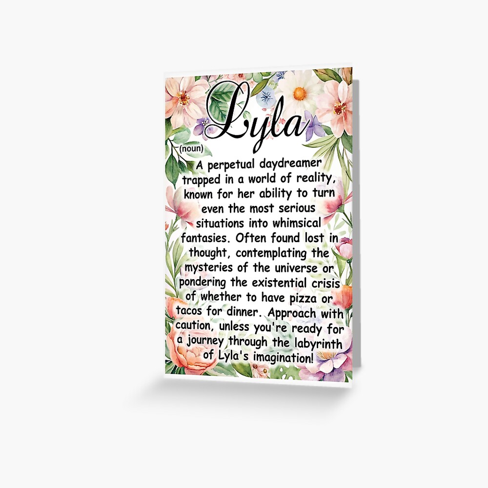 "Lyla name" Poster for Sale by vitbich | Redbubble