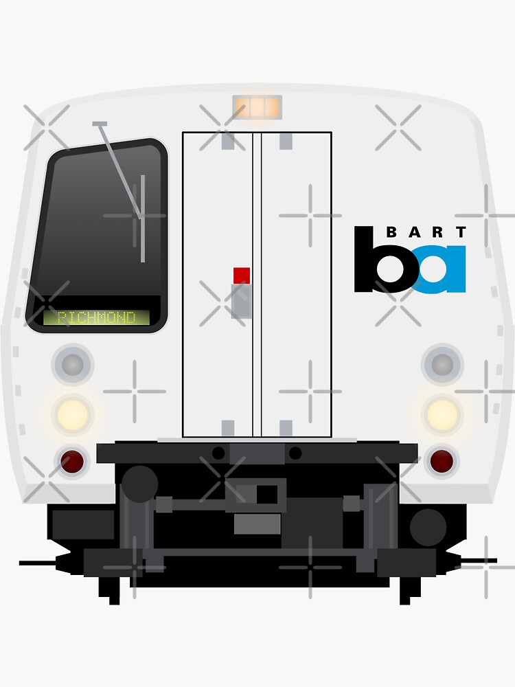 "SFBART Alstom/MK C Series Train" Sticker for Sale by LeonTransit ...