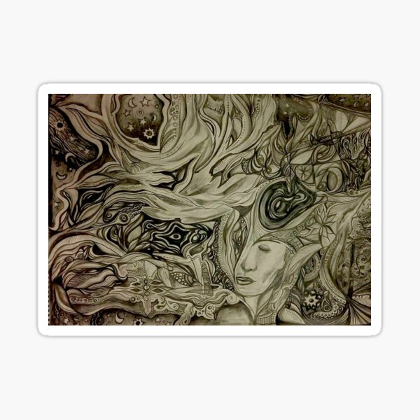"untitled; graphite swirl drawing" Sticker by ginkgoartco | Redbubble