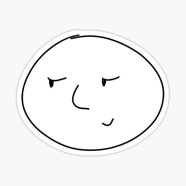 "Simple Nosy Face Doodle Emoji" Sticker for Sale by CapybaraDesignz ...