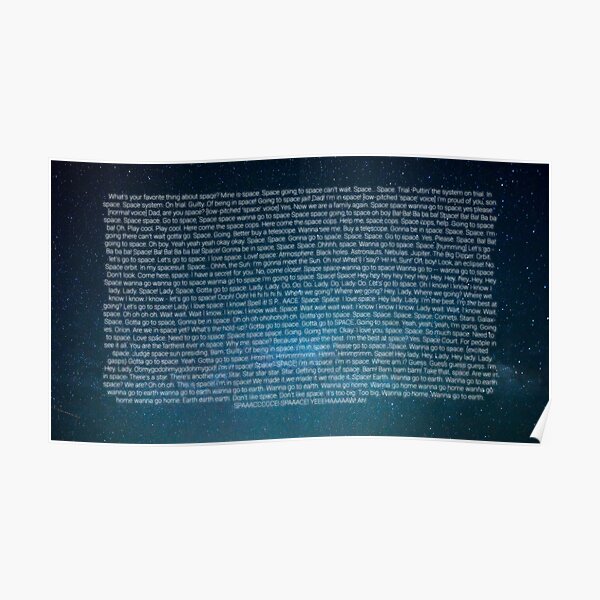 "ALL "Space Core" Quotes" Poster for Sale by leighleighleigh | Redbubble