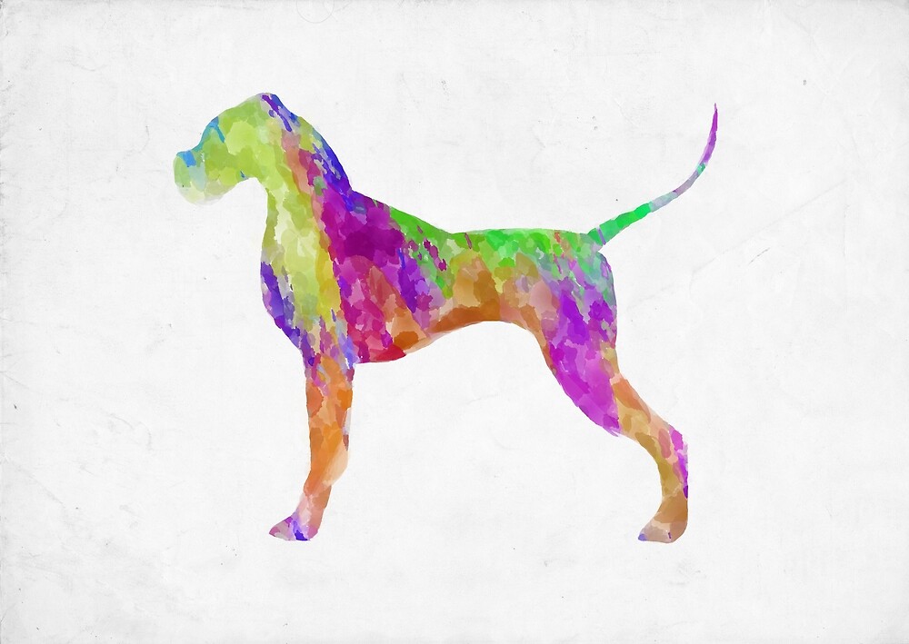 "Abstract Dog Watercolor IX" by RickyBarnard | Redbubble