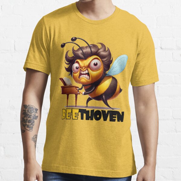 "Beethoven Funny Bee Cartoon" Essential T-Shirt for Sale by André Botes ...