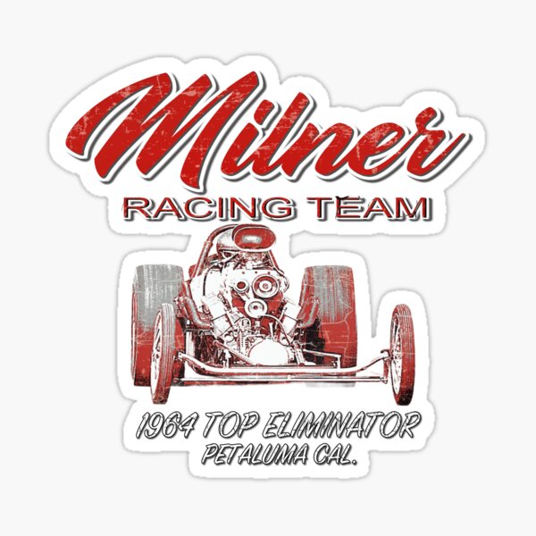 "Vintage Milner Racing Team" Sticker for Sale by BillAkridge | Redbubble