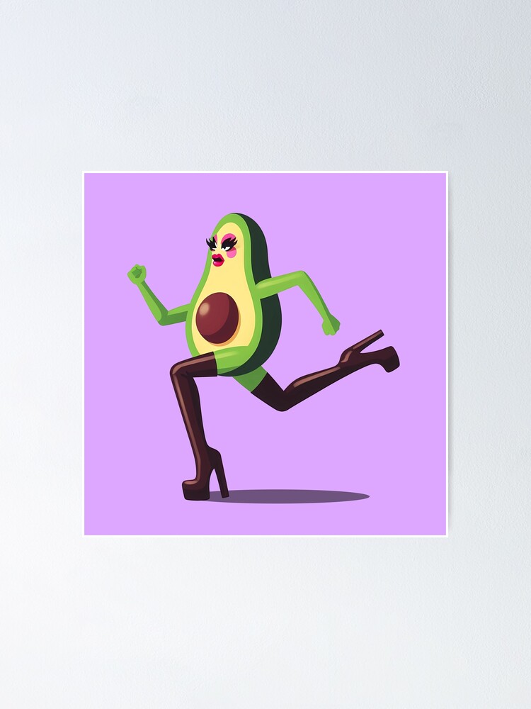 "Avocado Potaxie Running" Poster by OD . | Redbubble