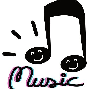 "Happy musical notes" Sticker by GCPshop | Redbubble