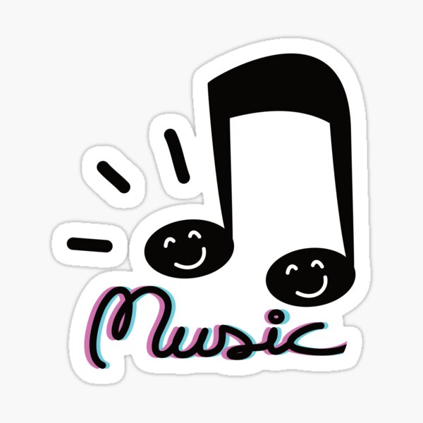 "Happy musical notes" Sticker by GCPshop | Redbubble