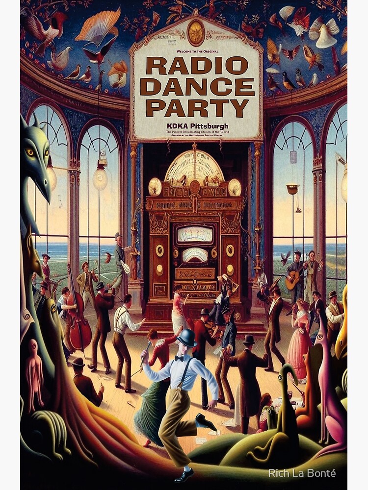"Radio Dance Party" Poster for Sale by Rich La Bonté | Redbubble