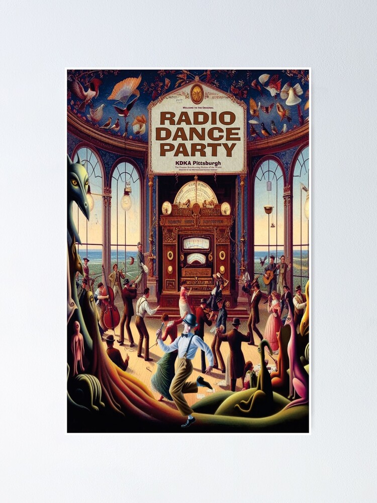 "Radio Dance Party" Poster for Sale by Rich La Bonté | Redbubble