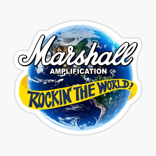 "Marshall Rockin the World amp" Sticker for Sale by elcarnero | Redbubble