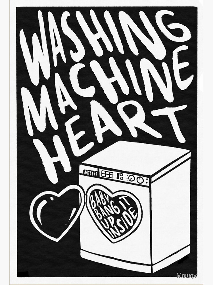 "Mitski Washing Machine Heart White Illustration Fan Art Poster ...