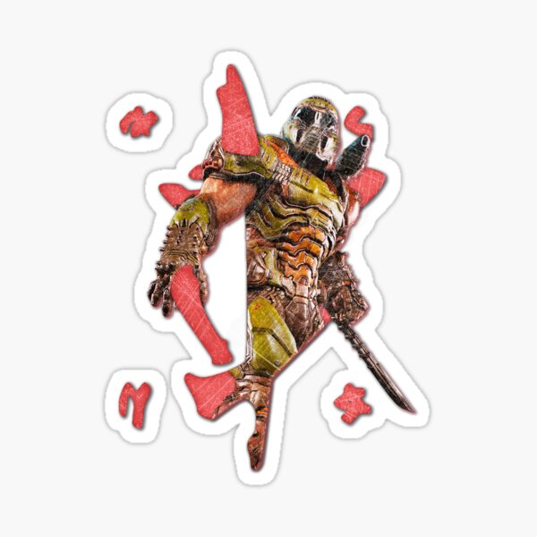 "Doom Slayer" Sticker by mateliste | Redbubble