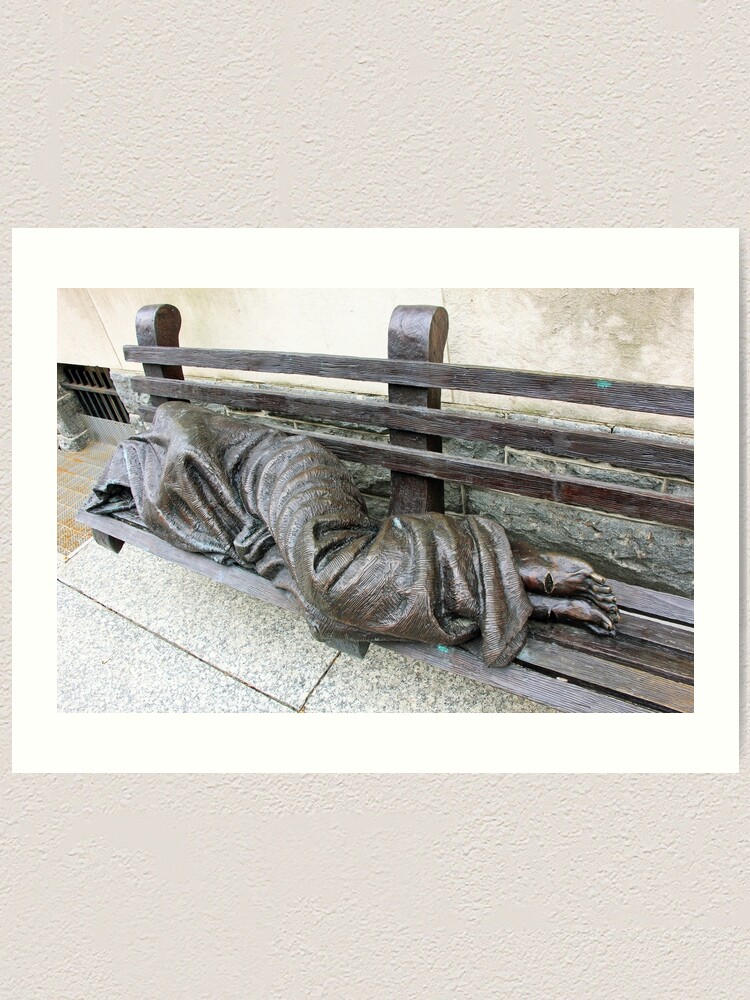 "Homeless Jesus" Art Print for Sale by corawandel | Redbubble