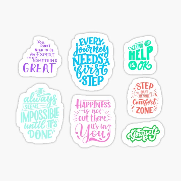"taking that first step sticker sheet" Sticker for Sale by jgdlc ...