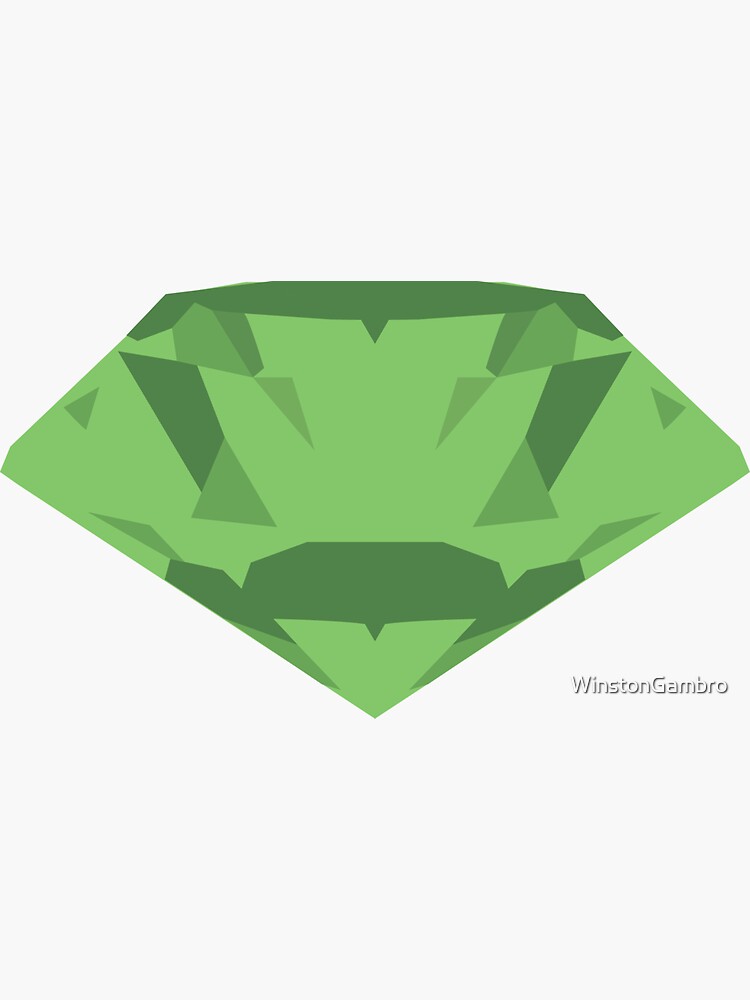 "Chaos Emerald (Green)" Sticker for Sale by WinstonGambro | Redbubble
