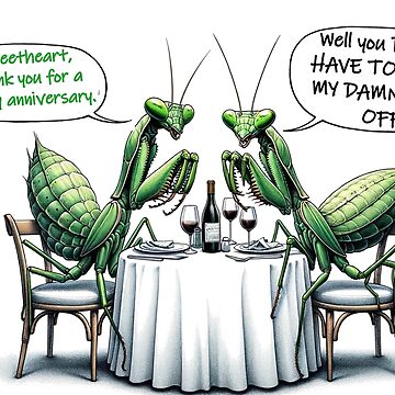 "Mantis Love" Sticker for Sale by FamouslyStupid | Redbubble