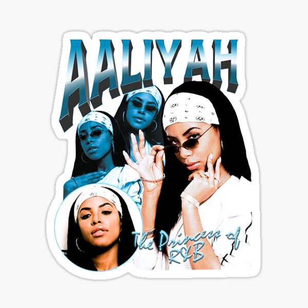 "Aaliyah Retro" Sticker for Sale by robokite | Redbubble