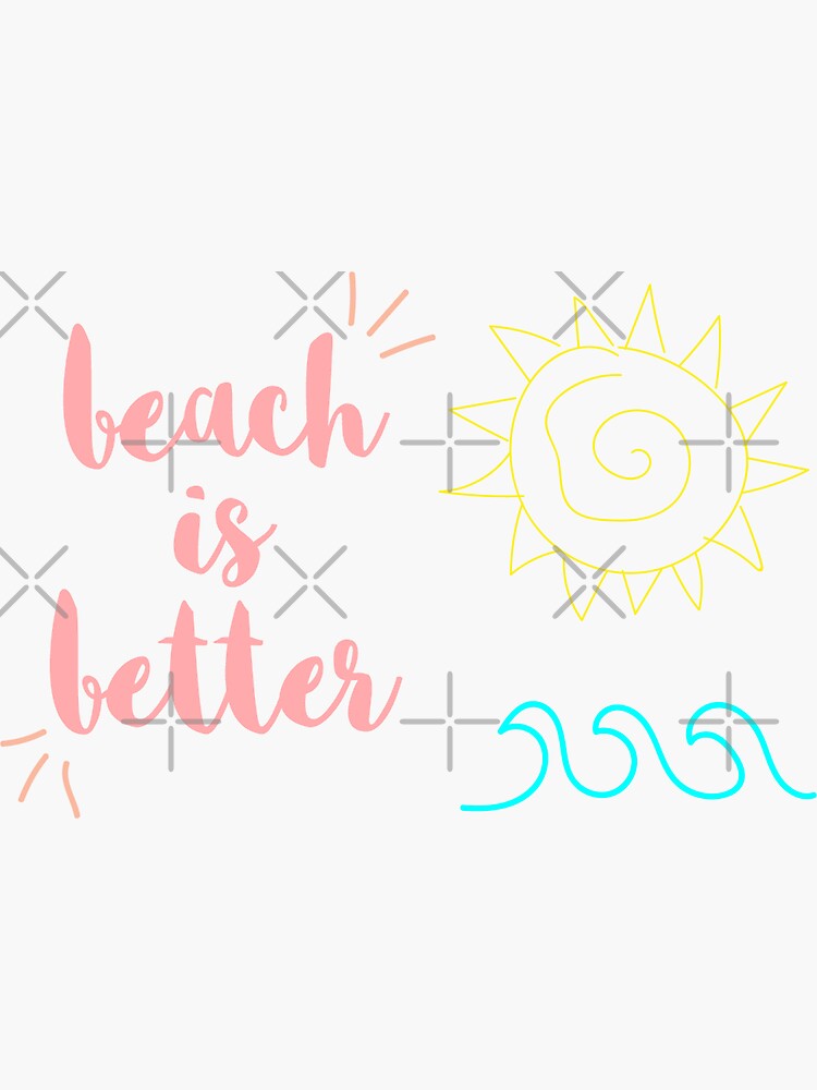 "Beach Sticker Sheet" Sticker by marinarcher | Redbubble