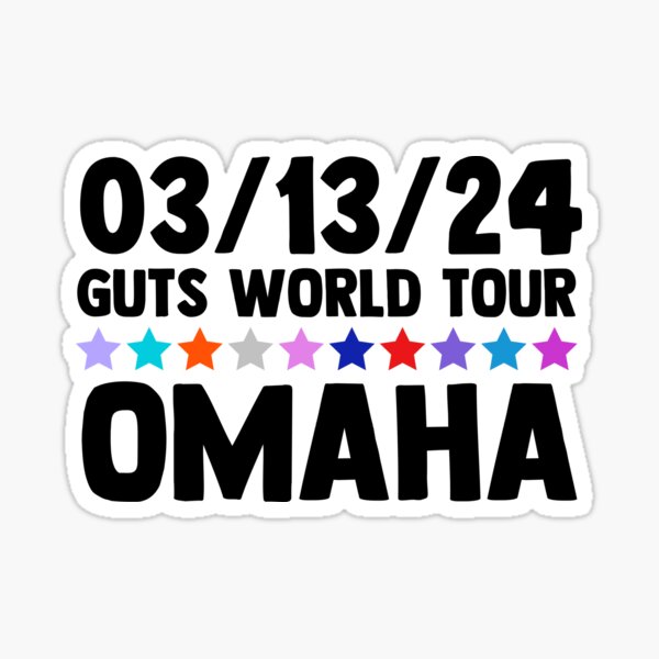 "Olivia R Guts World Tour Omaha" Sticker for Sale by sarahswiftie ...